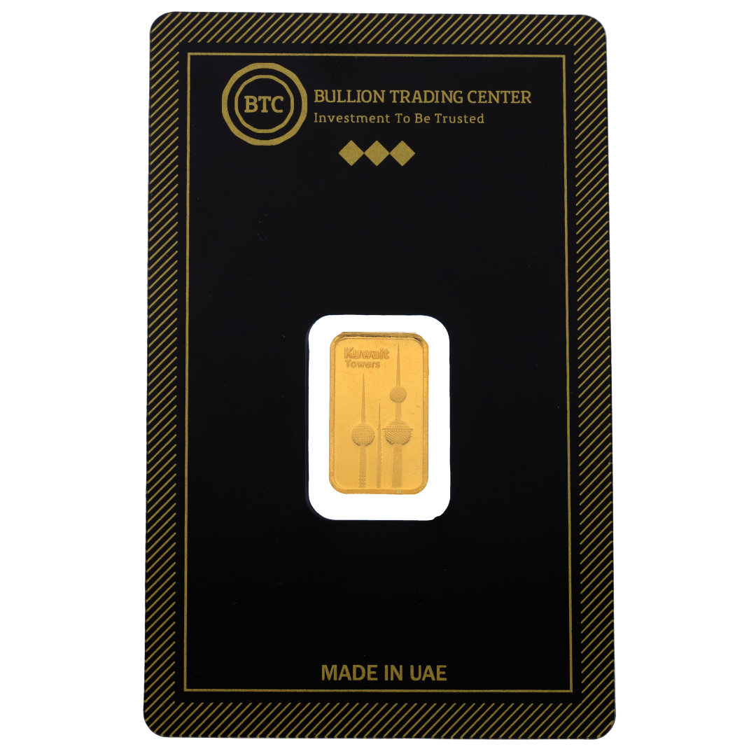 Buy 2.5g BTC Kuwait Towers Gold Bar 24KT in Kuwait